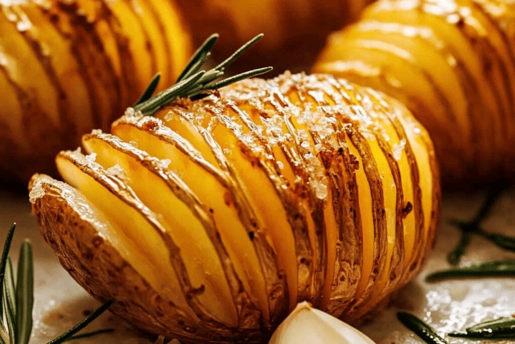 Crispy Hasselback Potatoes Recipe - delicedcook.com