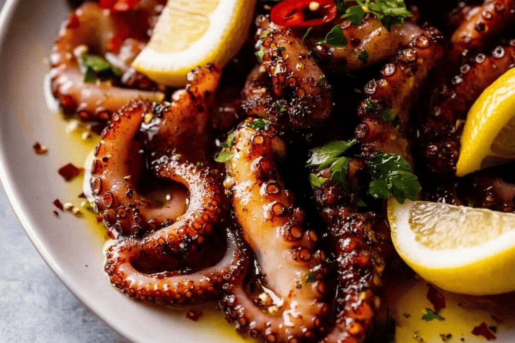 Crispy Marinated Baby Octopus Recipe - delicedcook.com