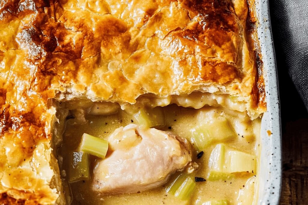 Delicious Chicken and Leek Pie Recipe - delicedcook.com