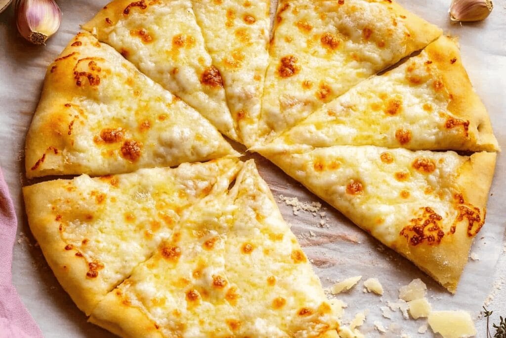Garlic Cheese Pizza Recipe for Pizza Lovers - delicedcook.com