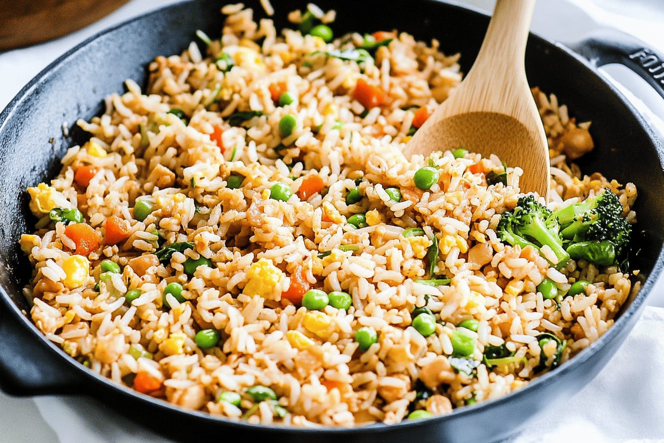 Delicious Vegetable Fried Rice Recipe - delicedcook.com