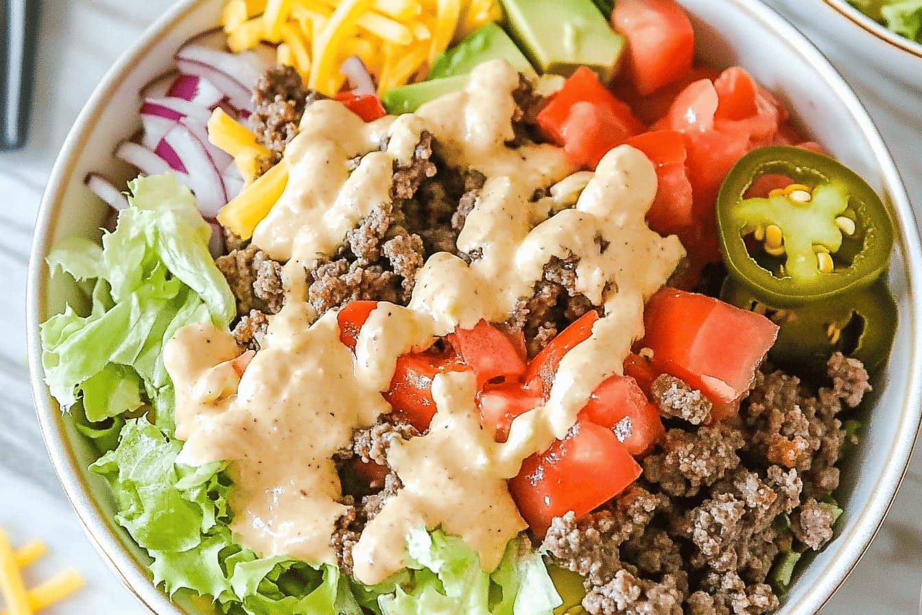 Loaded Cheeseburger Bowls Easy Family Recipe - delicedcook.com