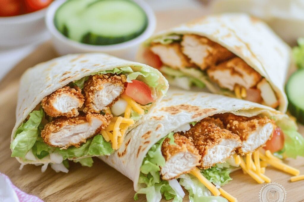 Delicious Chicken Tender Wraps Recipe - delicedcook.com