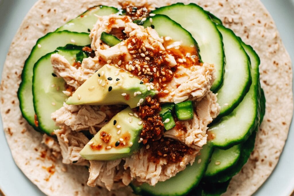 Kimchi Tuna Salad Wrap Recipe - delicedcook.com