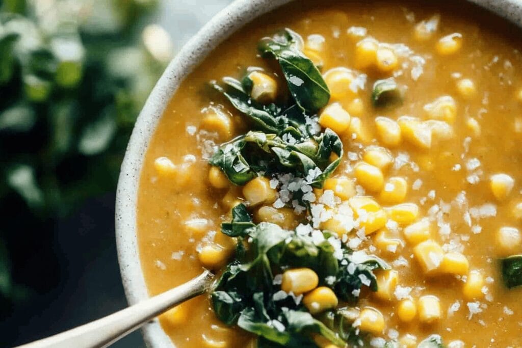Spicy Chipotle Corn Chowder Recipe - delicedcook.com