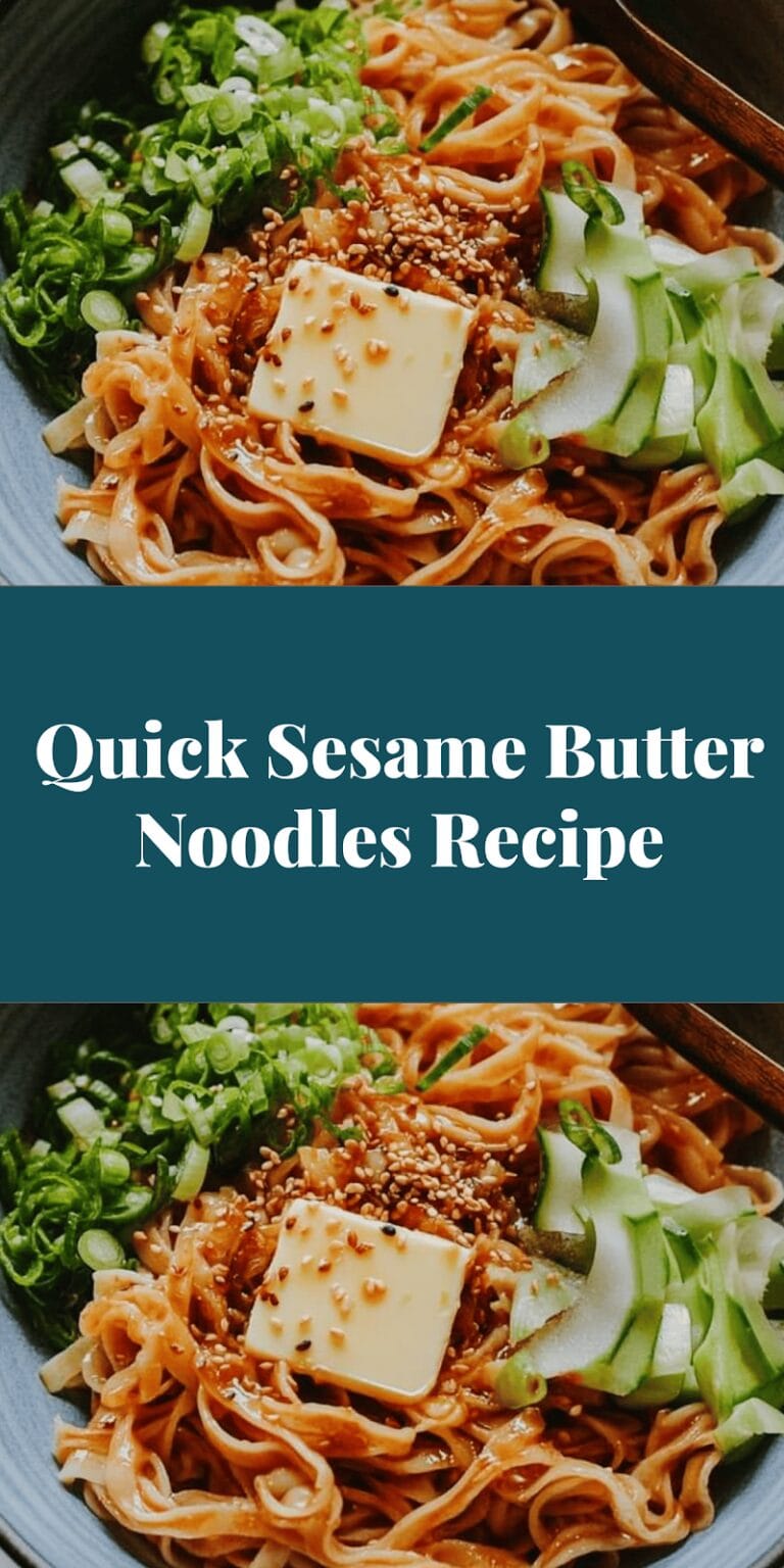 Quick Sesame Butter Noodles Recipe - delicedcook.com