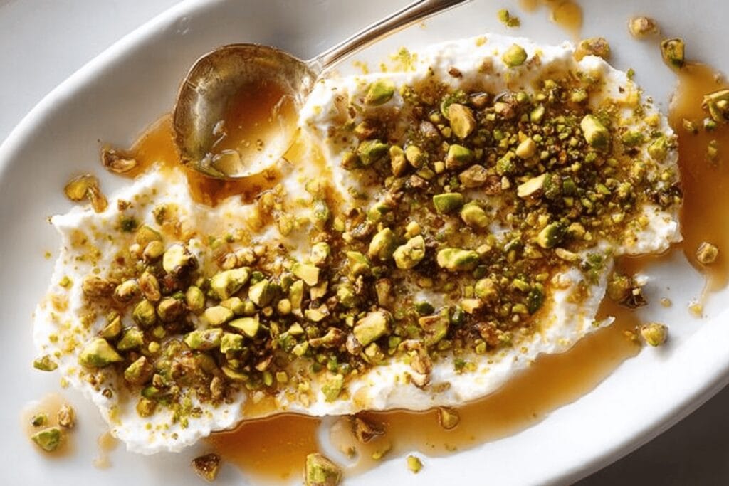 Boursin Appetizer with Pistachios and Honey Recipe