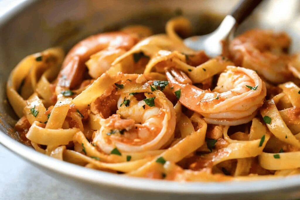 Spicy Chilli Prawn Pasta Recipe Delight - delicedcook.com