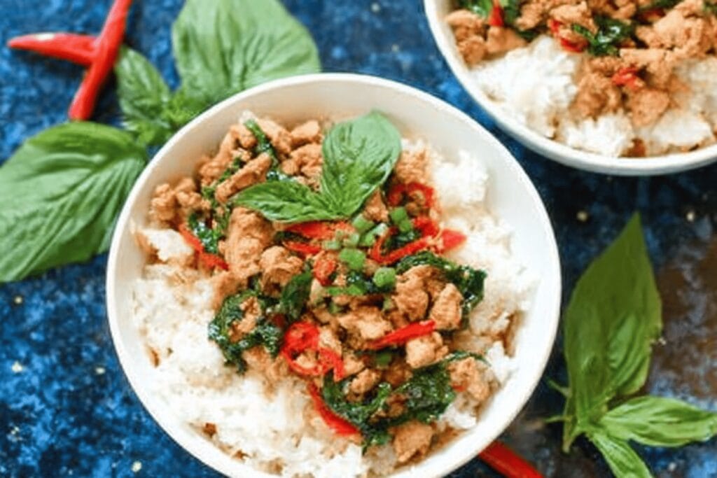 Thai Basil Chicken Bowls Recipe