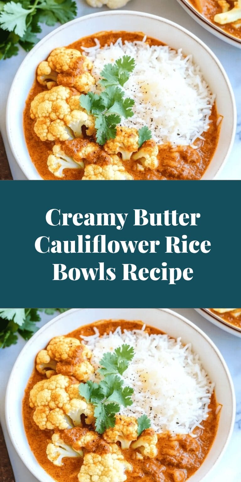 Creamy Butter Cauliflower Rice Bowls Recipe - delicedcook.com