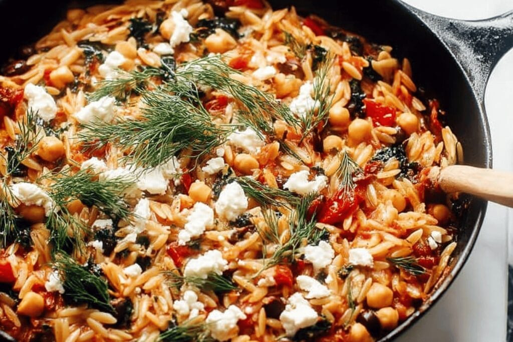 Delicious Greek Baked Orzo Recipe - delicedcook.com