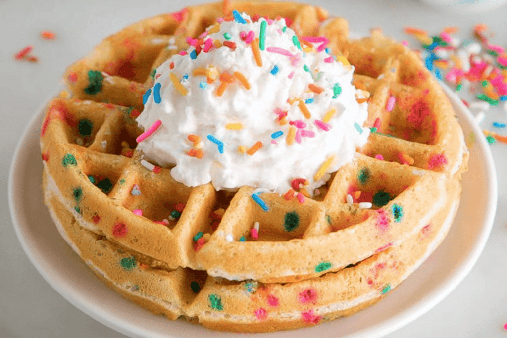 Birthday Cake Waffles for Sweet Celebrations - delicedcook.com