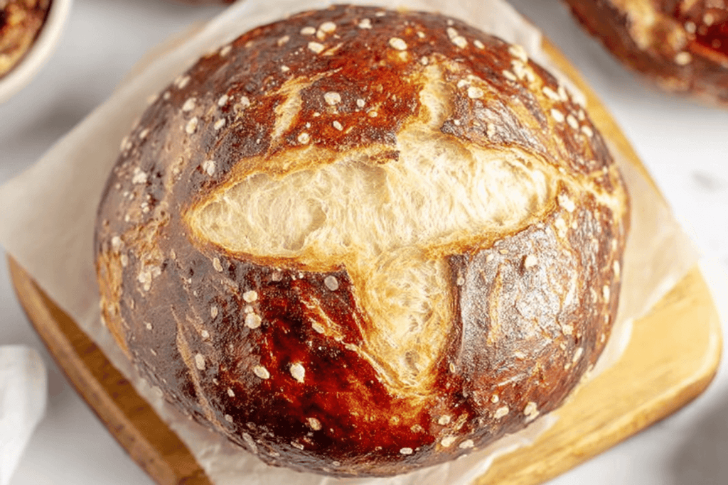 Delicious Homemade Pretzel Bread Recipe - delicedcook.com
