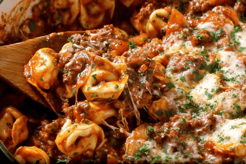 Baked Tortellini with Sausage Recipe - delicedcook.com