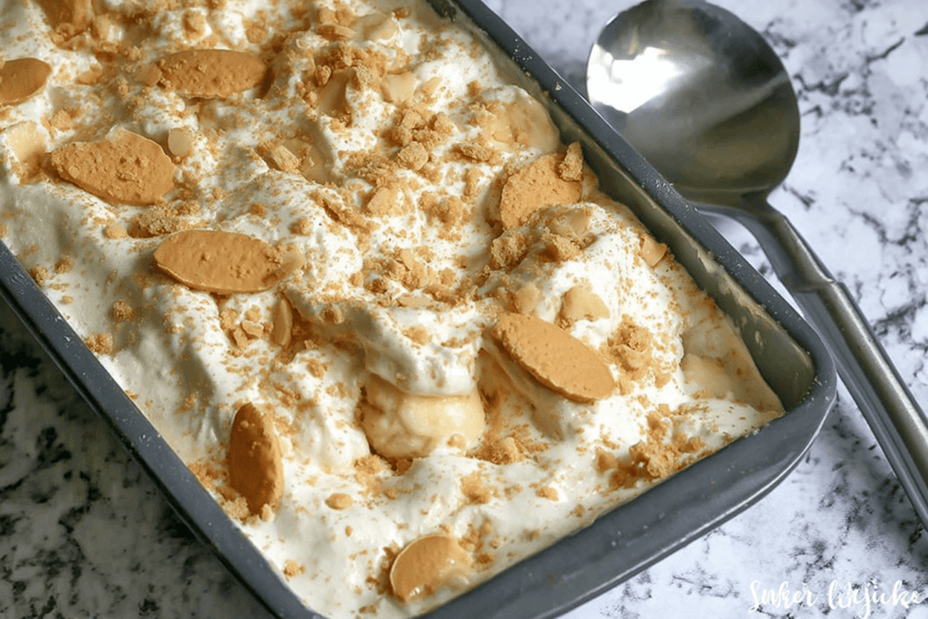 No Churn Banana Pudding Ice Cream Recipe - delicedcook.com