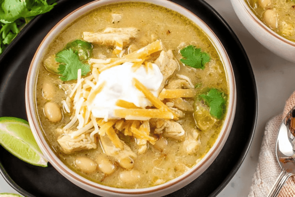 Easy Instant Pot White Chicken Chili Recipe - delicedcook.com