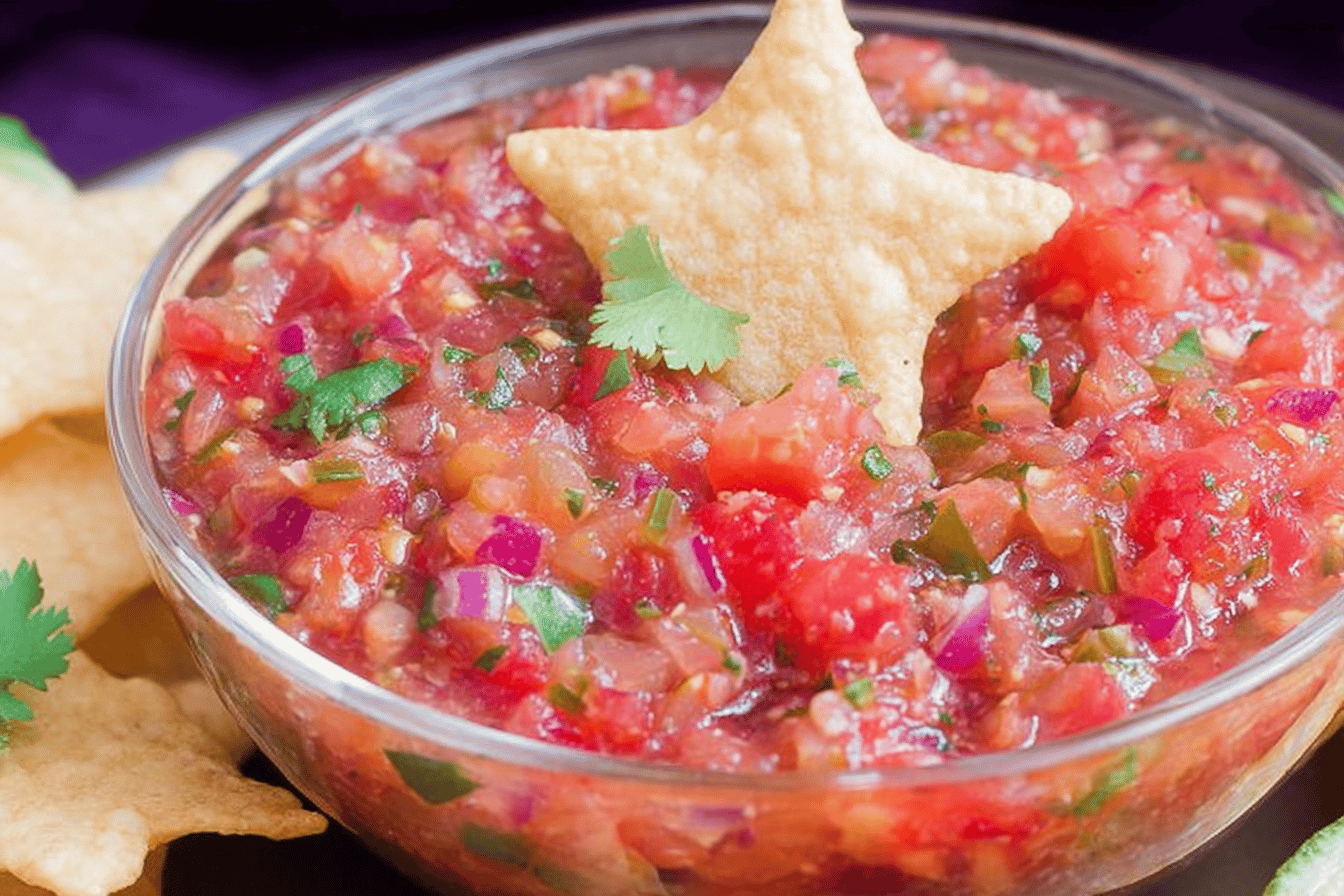 Homemade Salsa and Star Chips Recipe - delicedcook